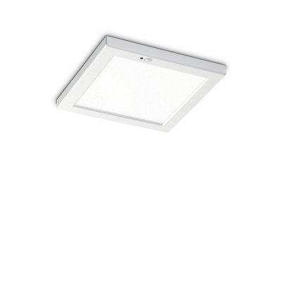 Luminosa AURA Square LED Recessed Downlight White, Motion Sensor, 4000K ...