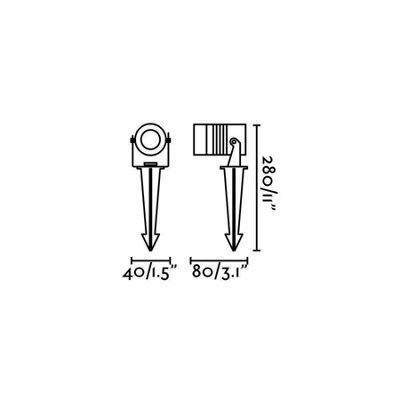 Luminosa Balder LED Outdoor Spike Light Black IP67