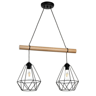Buy Luminosa Baldo Wire Frame Pendant Ceiling Light, E27 at B&Q