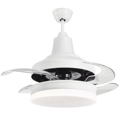 Luminosa Bell 4 Blade DC LED Ceiling Fan 55W CCT | DIY at B&Q
