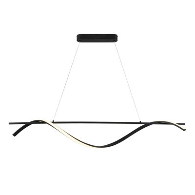 Luminosa Boa Integrated Led Pendant Ceiling Light Matt Black 3000K ...