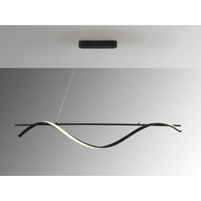 Luminosa Boa Integrated Led Pendant Ceiling Light Matt Black 3000K ...