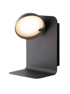 Luminosa Boing Integrated LED Swivel Wall Reading Lamp With Usb, Black ...