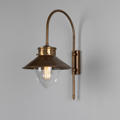 Luminosa Boyd 1 Arm Wall Light Antique Brass