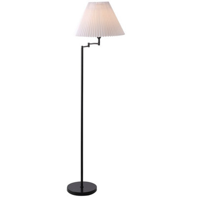 Luminosa Break Floor Lamp with Tapered Shade Black, E27 | DIY at B&Q