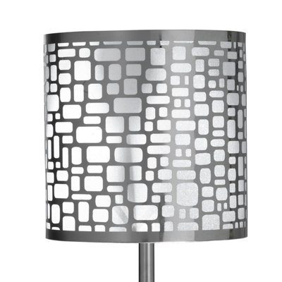 Luminosa Bruce Table Lamp With Round Shade, Silver