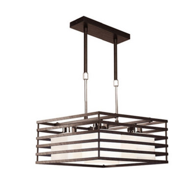 Luminosa Cell Pendant Light Wenge Square