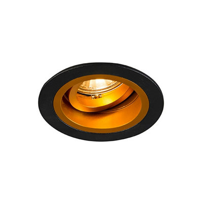 Luminosa Chuck Round Recessed Downlight, Gold, 1x GU10