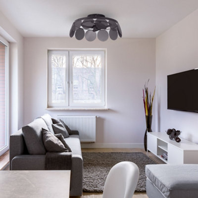 Luminosa Cil LED 3 Blade Ceiling Fan Black 2700-6000K, IP44