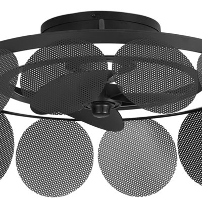 Luminosa Cil LED 3 Blade Ceiling Fan Black 2700-6000K, IP44