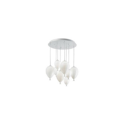 Luminosa Clown 8 Light Medium Balloon Cluster Pendant White, G9 | DIY ...