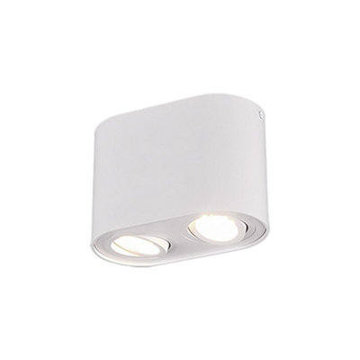 Luminosa Cookie Modern 2 Light Surface Mounted Downlight White Matt ...