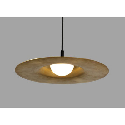 Luminosa Cosmos LED 1 Light Dome Ceiling Pendant Brass