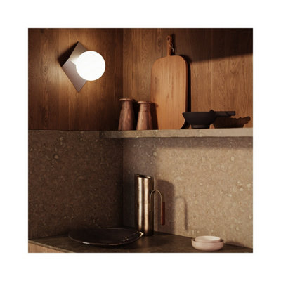 Luminosa Cubeo Globe Wall Lights Platinum G9