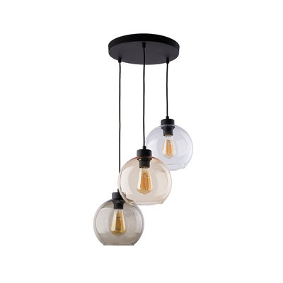 Luminosa Cubus Cluster Pendant Ceiling Light Black, Clear, Amber, Grey ...