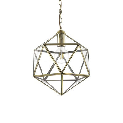 Luminosa Deca 1 Light Ceiling Pendant Burnished Finish, E27