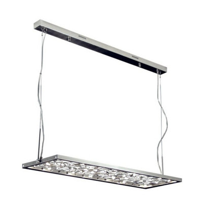 Luminosa Dendrobe Straight Bar Pendant Ceiling Light Satin Nickel