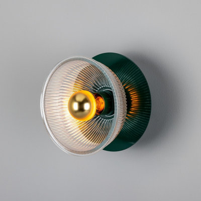 Luminosa Eclipse Coloured Wall Light, Racing Green
