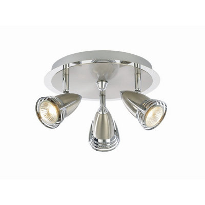 Luminosa Elara 3 Light Bathroom Spotlight Satin Nickel IP44
