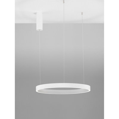 Luminosa Elowen 60cm Integrated LED Pendant Ceiling Light Sandy White ...