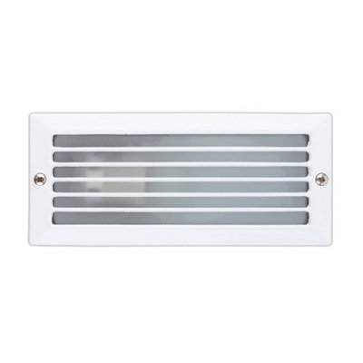 Luminosa Esca 1 Light Outdoor Recessed Wall Light White IP44, E27