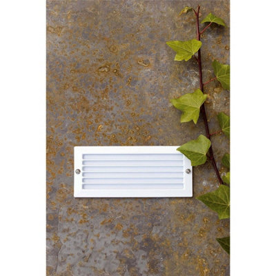 Luminosa Esca 1 Light Outdoor Recessed Wall Light White IP44, E27