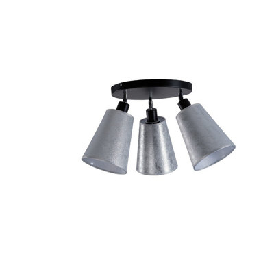 Luminosa Eva Ceiling Spotlight Clusters Silver, 30.5cm, 3x E27