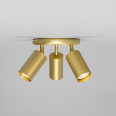 Luminosa Evanston Three Light Spotlight, Satin Brass