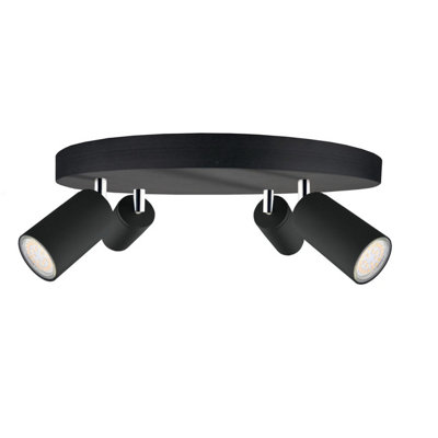 Luminosa Eye Ceiling Spotlight Clusters Black, 30cm, 4x GU10