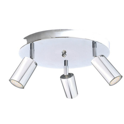 Luminosa Eye Ceiling Spotlight Clusters Silver, 30cm, 3x GU10