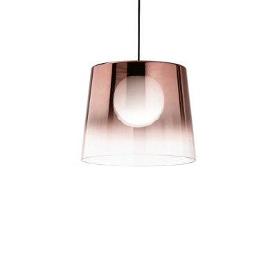 Luminosa Fade Dome Pendant Ceiling Light Glass Copper Shade