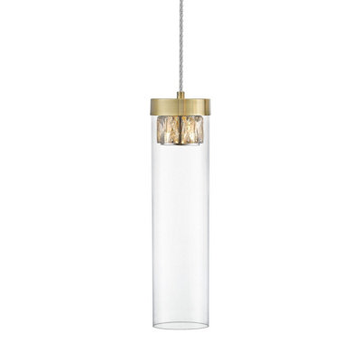 Luminosa Gem Slim Pendant Ceiling Light, Antique Bronze, 1x G9