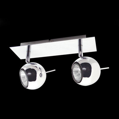 Luminosa Hary Modern 2 Light Twin Ceiling Spotlight, GU10 | DIY at B&Q