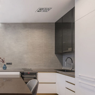 Luminosa Helium Quad Recessed Downlight Light Aluminium