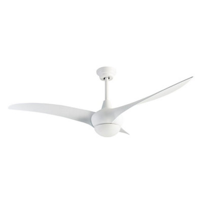 Luminosa Helix Ceiling Fan White with LED 6W 3000K 274lm | DIY at B&Q