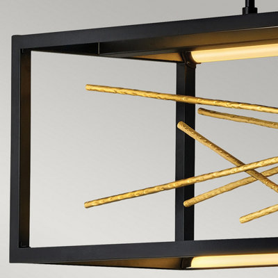 Luminosa Hinkley Styx Integrated LED Bar Pendant Ceiling Light Black ...