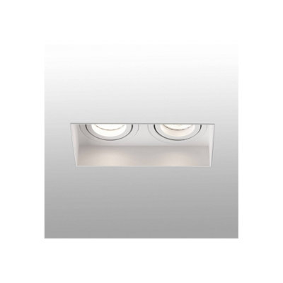 Luminosa Hyde Trimless White Tiltable square Recessed Downlight, GU10