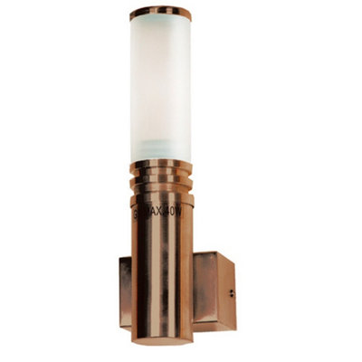 Luminosa Inox Outdoor Modern Wall Light Brown IP44