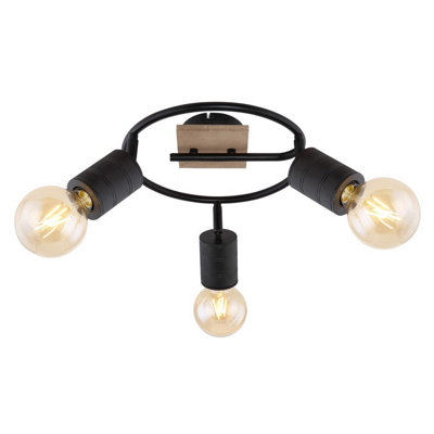 Luminosa Josella Ceiling Spotlight Clusters Dark Brown 3x E27
