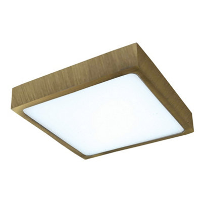 Luminosa Kaju Surface Mounted LED Downlight Square 30W Brass | DIY at B&Q