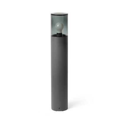 Luminosa Kila Dark Grey Beacon Bollard Lamp 70cm Smoked 3000K IP65 ...