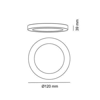 Luminosa Know LED Downlight 6W 4000K Round Grey