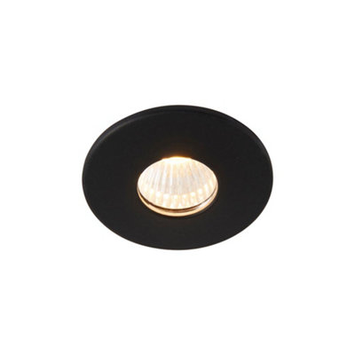 Luminosa LALO LED Bathroom Recessed Fixed Clear Acrylic & Matt Black ...