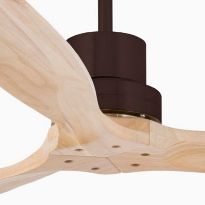 LUMINOSA LANTAU LARGE BROWN, PINE CEILING FAN DC SMART, 6 SPEED