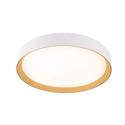 Luminosa Lea LED Ceiling Flush Light 72W 3610Lm 3000K White | DIY at B&Q