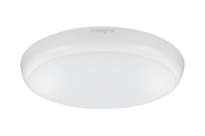 LUMINOSA LED FLUSH CEILING / WALL LIGHT 12W 4000K 1056LM IK10 MATT ...