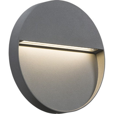 Luminosa LED Round Wall/Guide light - Grey, 230V IP44 4W