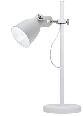 LUMINOSA LEGEND TABLE TASK LAMP, WHITE, NICKEL, E27