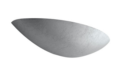 Luminosa Livigno Uplighter Plaster Wall Lamp Silver Leaf, G9 | DIY at B&Q