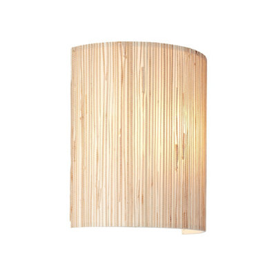 Luminosa Longshore Shade Wall Lamp, Natural Seagrass, Matt Black
